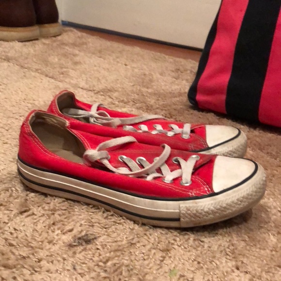 Converse | Shoes | Red Low Top Converse | Poshmark